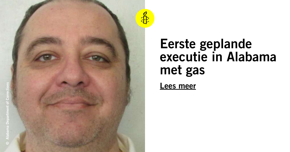 VS: eerste geplande executie in Alabama met gas - Amnesty International