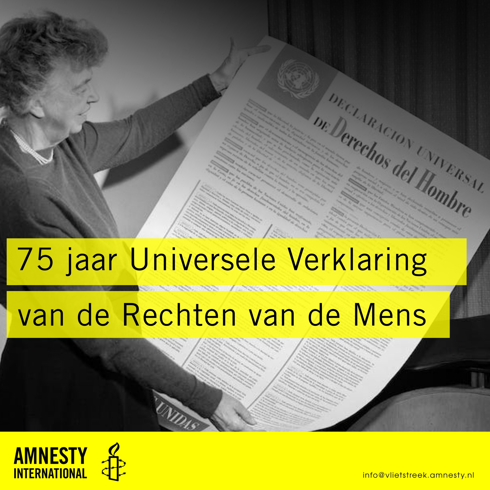 6 MAART: Amnesty Vlietstreek organiseert bijeenkomst UVRM 75 jaar ...