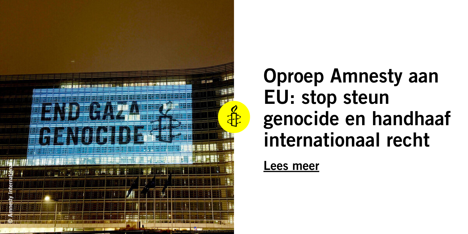 EU: Stop steun genocide en handhaaf internationaal recht